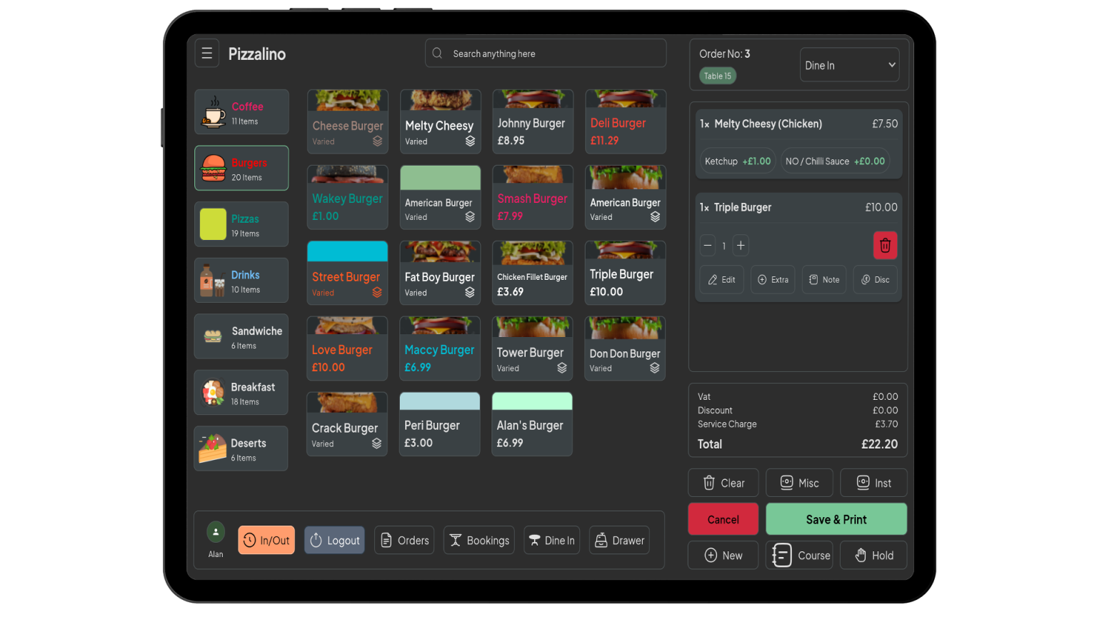 ePOS Software, Point of Sale System in UK, For Restaurant, Cafe.
