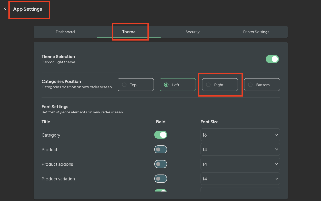 Set cart position | ACE POS