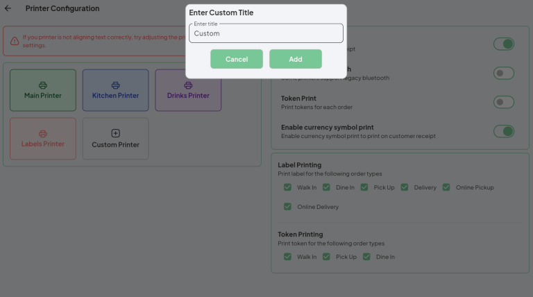 Custom Printer | ACE POS