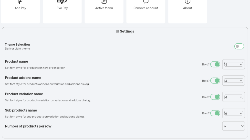 Customise Waiter App | ACE POS